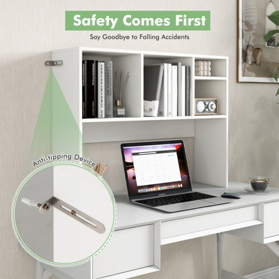 Costway Desktop Bookshelf Tabletop Display Rack Storage Organizer w/ 4 ...