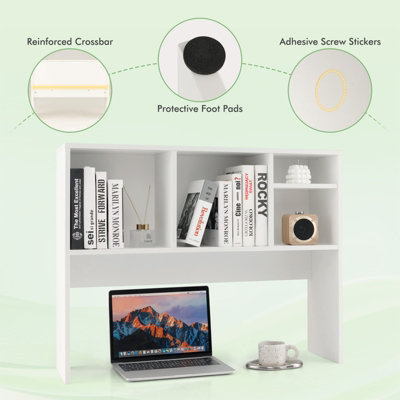 Costway Desktop Bookshelf Tabletop Display Rack Storage Organizer w/ 4 ...