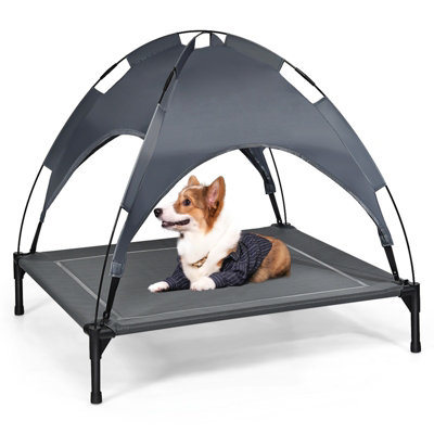 Costway Dog Bed cat cot Elevated pet tent with detachable canopy