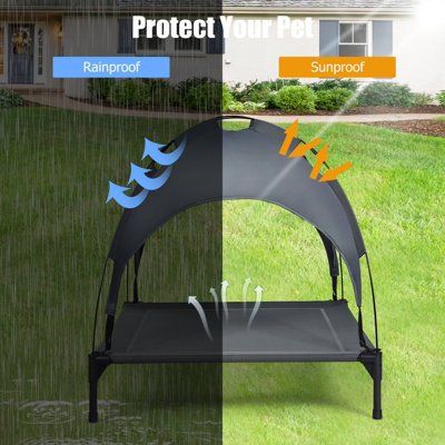 Costway Dog Bed cat cot Elevated pet tent with detachable canopy