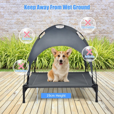Costway Dog Bed cat cot Elevated pet tent with detachable canopy