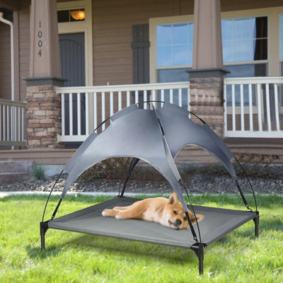 Costway Dog Bed cat cot Elevated pet tent with detachable canopy