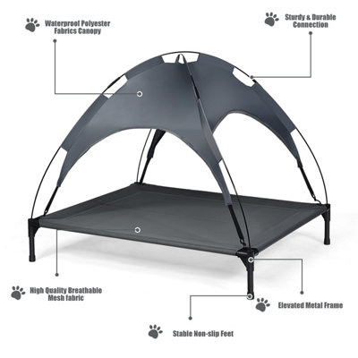 Costway Dog Bed cat cot Elevated pet tent with detachable canopy