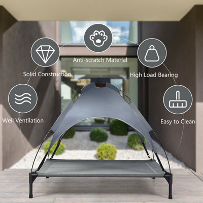 Costway Dog Bed cat cot Elevated pet tent with detachable canopy