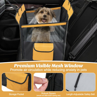 Costway Dog Car Seat Cover Half Pet Back Seat Cover Small & Medium Dogs ...
