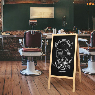 Costway Double-Sided Chalkboard Foldable Advertising Board w/ Magnetic ...