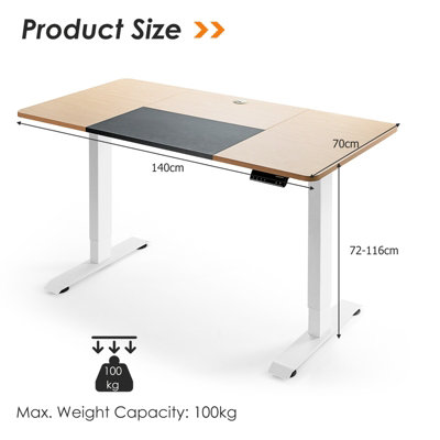 Costway Electric Standing Desk Stand-up Ergonomic Computer Workstation ...