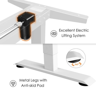 Costway Electric Standing Desk Stand-up Ergonomic Computer Workstation ...