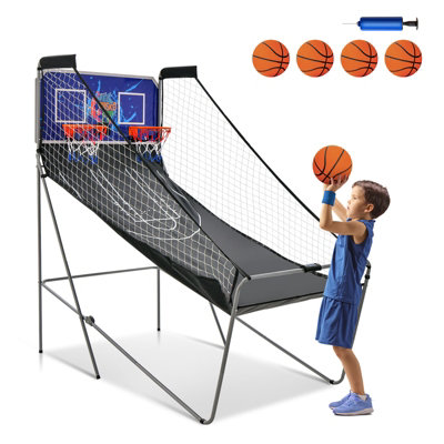 Costway Electronic Basketball Arcade Game Foldable Basketball Game 2 ...