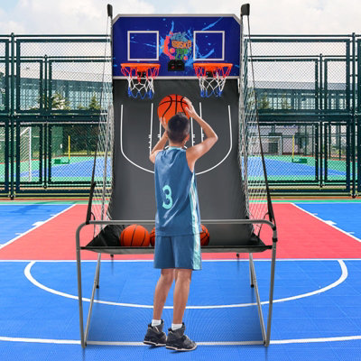 Costway Electronic Basketball Arcade Game Foldable Basketball Game 2 ...