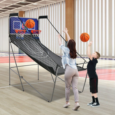Costway Electronic Basketball Arcade Game Foldable Basketball Game 2 ...