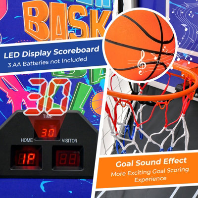Costway Electronic Basketball Arcade Game Foldable Basketball Game 2 ...