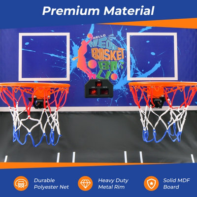 Costway Electronic Basketball Arcade Game Foldable Basketball Game 2 ...