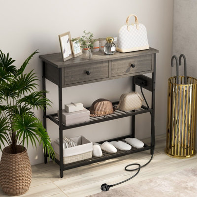 Costway Entryway Table Narrow Console Table Buffet Side Table w ...