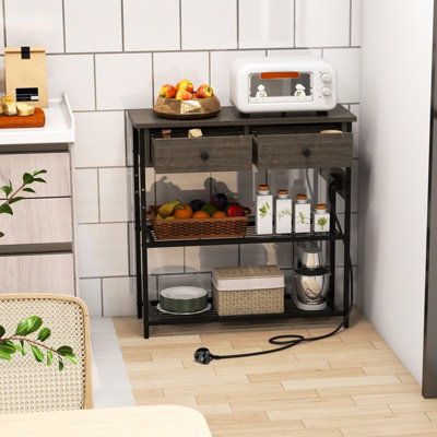 Costway Entryway Table Narrow Console Table Buffet Side Table w ...