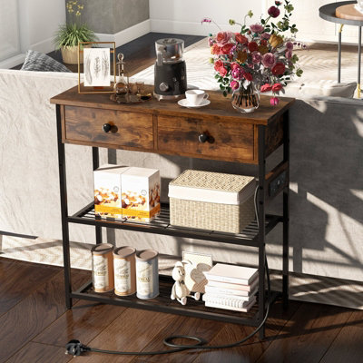 Costway Entryway Table Narrow Console Table Buffet Side Table w ...