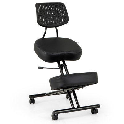 Costway Ergonomic Kneeling Chair Posture Correction Stool w/ Back ...