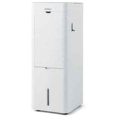 COSTWAY Evaporative Air Cooler&Heater 4-in-1 Windowless Oscillating ...