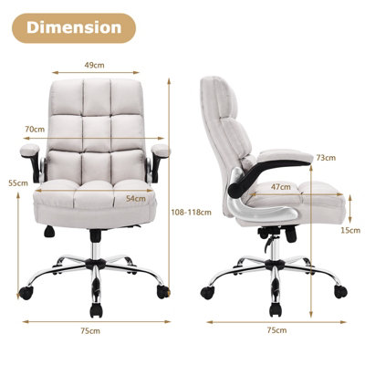 Costway Executive Office Chair Ergonomic Padded High Back Swivel ...