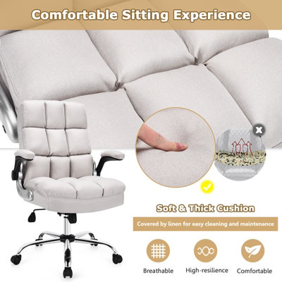 Costway Executive Office Chair Ergonomic Padded High Back Swivel ...