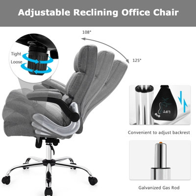 Costway Executive Office Chair Ergonomic Padded High Back Swivel ...