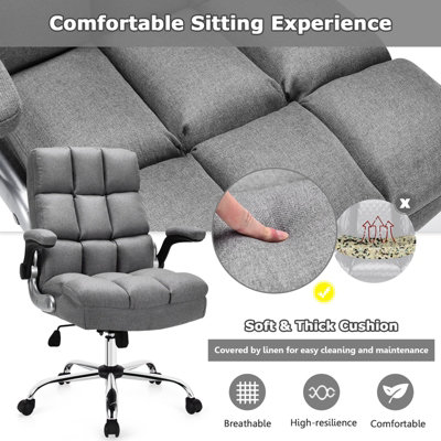 Costway Executive Office Chair Ergonomic Padded High Back Swivel ...