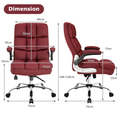 Costway Executive Office Chair Ergonomic Padded High Back Swivel ...