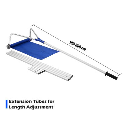 Costway Extendable Snow Shovel Roof Rake Lightweight Aluminum Snow ...