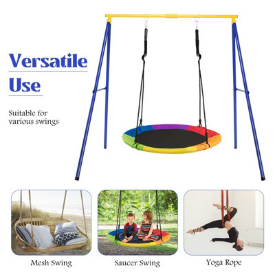 Costway Extra Large Metal Swing Stand A-Frame Swing Frame Heavy Duty W ...