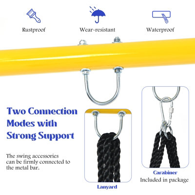 Costway Extra Large Metal Swing Stand A-Frame Swing Frame Heavy Duty W ...