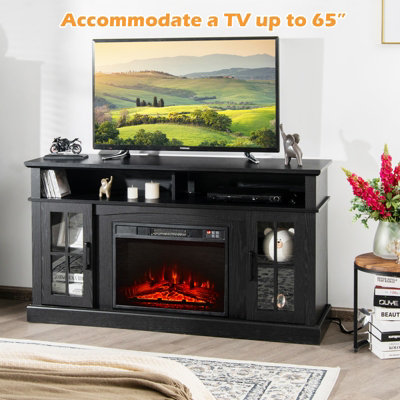 Costway Fireplace TV Stand for TVs up to 65 Inches W 2000W Electric Fireplace Insert