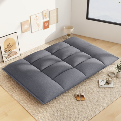 COSTWAY Floor Sofa Chair Convertible Lazy Couch with Adjustable Backrest