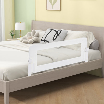 COSTWAY FOLDABLE BED RAIL 120 CM BABY BED GUARD RAIL W/ ADJUSTABLE ...
