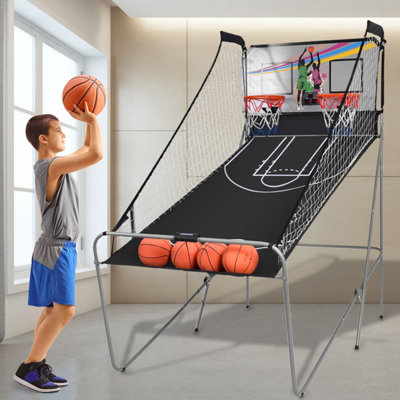 Costway Foldable Double Shot Basketball Arcade Game Basketball ...