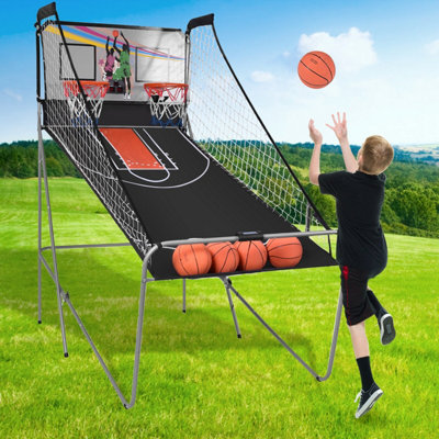 Costway Foldable Double Shot Basketball Arcade Game Basketball ...