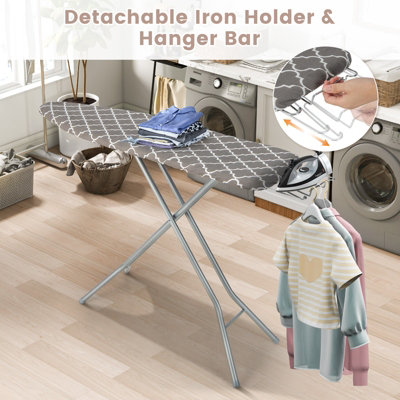 Costway Foldable Ironing Board W/ Extra Ironing Board Cover Height ...