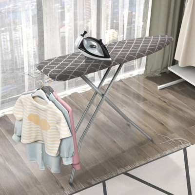 Costway Foldable Ironing Board W/ Extra Ironing Board Cover Height ...
