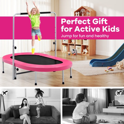 COSTWAY FOLDABLE JUMPING FITNESS TRAMPOLINE DOUBLE TRAMPOLINE FOR 2 ...