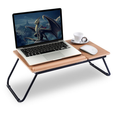 Costway Foldable Laptop Table Notebook Lap Desk Portable Dormitory ...
