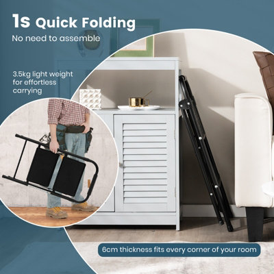 Costway Folding 2 Step Ladder Heavy Duty Safety Anti-Slip Stool ...