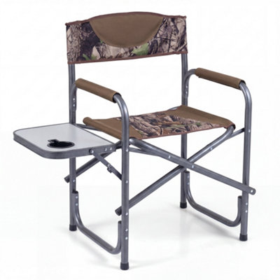 COSTWAY Folding Camping Chair Lightweight Portable Directors Chair with ...