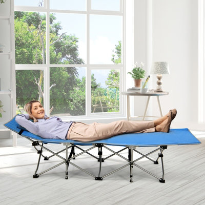 Costway Folding Camping Cot Heavy-Duty Outdoor Cot Bed Portable ...