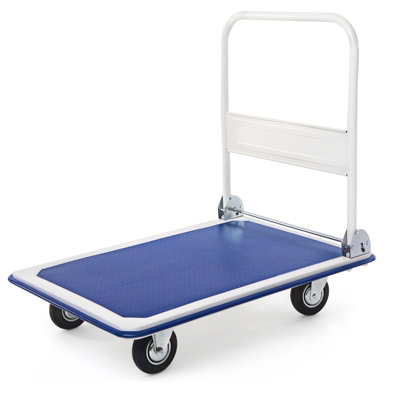 COSTWAY FOLDING PUSH CART DOLLY MOVING HAND TRUCK ROLLING FLATBED ...