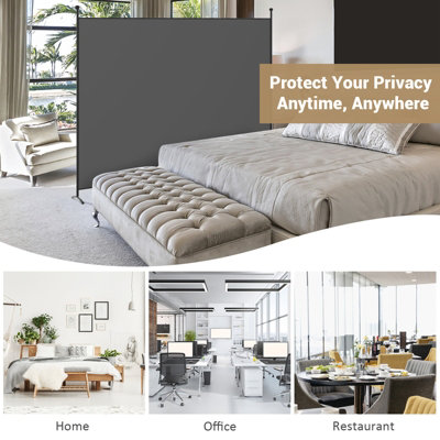 Costway Folding Room Divider 1/4 Panel Freestanding Wall Privacy Screen ...