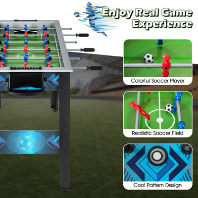 Costway Football Table Freestanding Versatile Football Game Table with ...