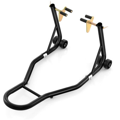 Costway Front Wheel Motorcycle Stand Highly Stable Universal Paddock ...