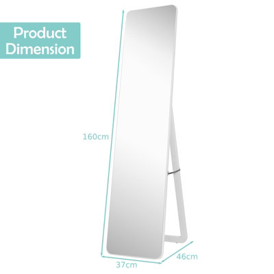 Costway Full Length Dressing Mirror Full Body Mirror Freestanding Wall ...