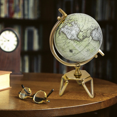 Costway Geographic 8 Inch World Globe Educational Interactive Rotating ...