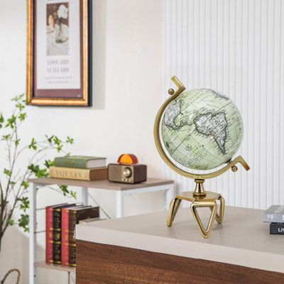 Costway Geographic 8 Inch World Globe Educational Interactive Rotating ...