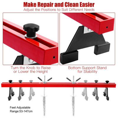 Costway Heavy Duty Engine Support Beam 500kg Gearbox Bar Double Support ...